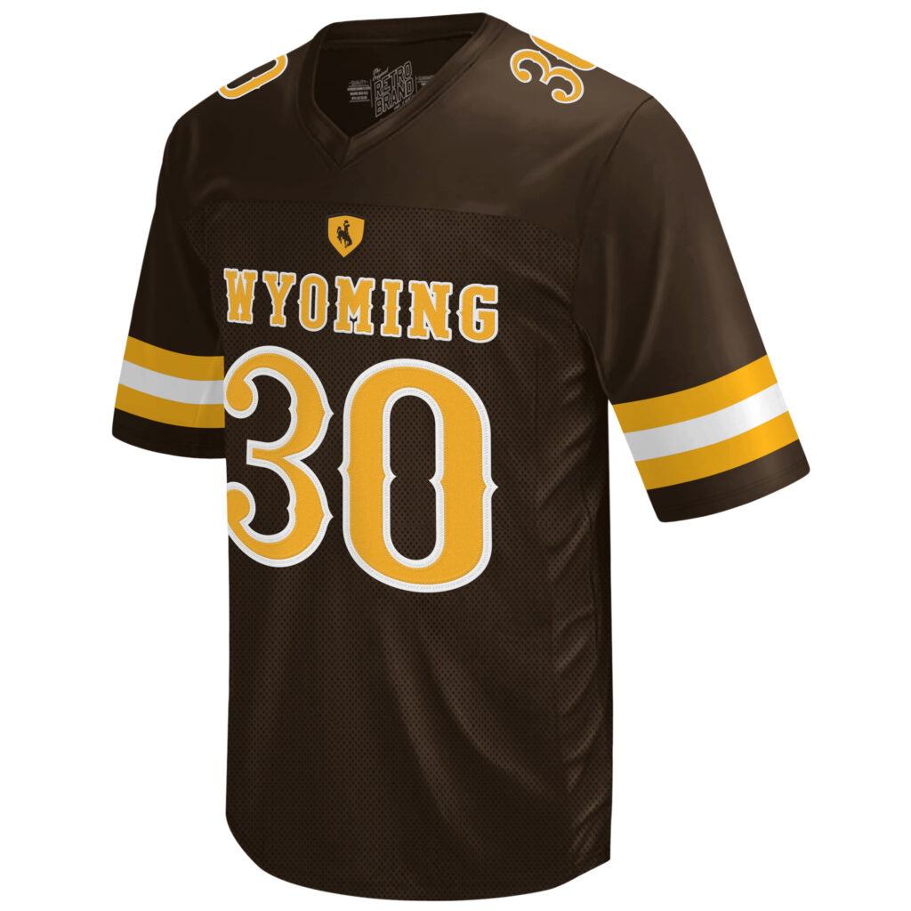 Wyoming Cowboys Youth Logan Wilson #30 Printed Jersey - Brown