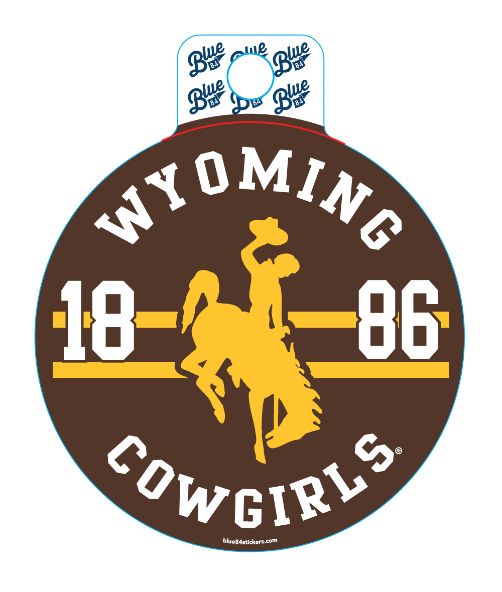 University Of Wyoming Cowboy Logo Wyoming Bucking Horse Logo Placard