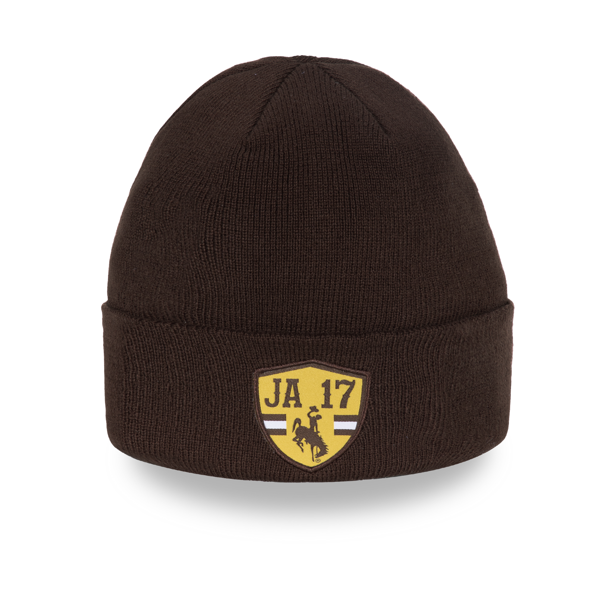Wyoming Cowboys Josh Allen Knit Cuff Beanie - Brown | University